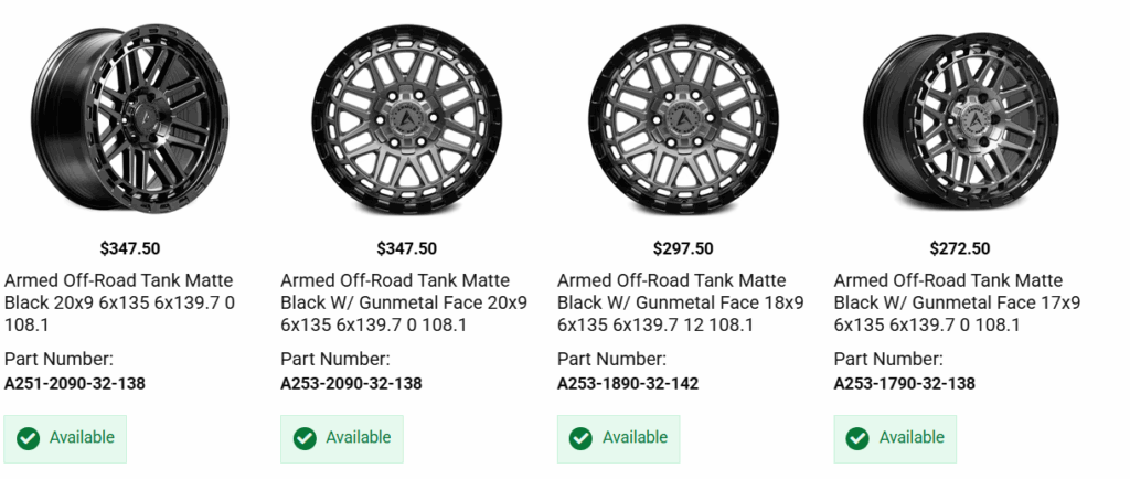 Week-Long Boxing Days Deals on Wheels, Tires, Accessories and Lift Kits.